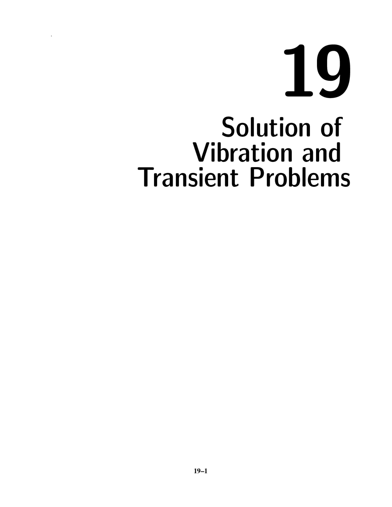 Solution Of Vibration And Transient Problems Notes Asen 5022 Docsity
