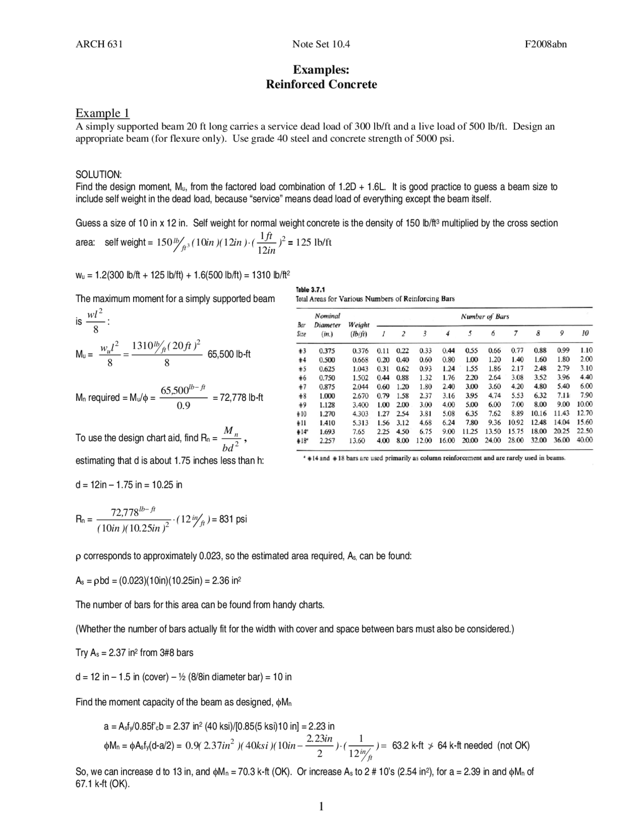 Examples Of Reinforced Concrete Applied Architecture Structures Arch 631 Docsity