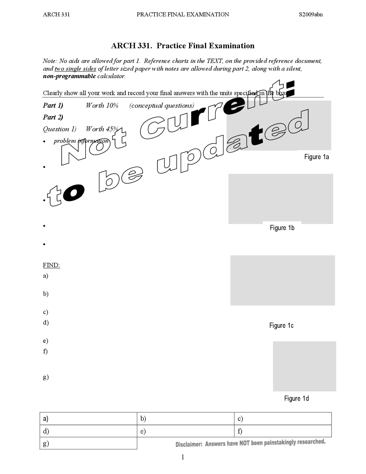 Questions For Practice Final Exam Architecture Structures Arch 331