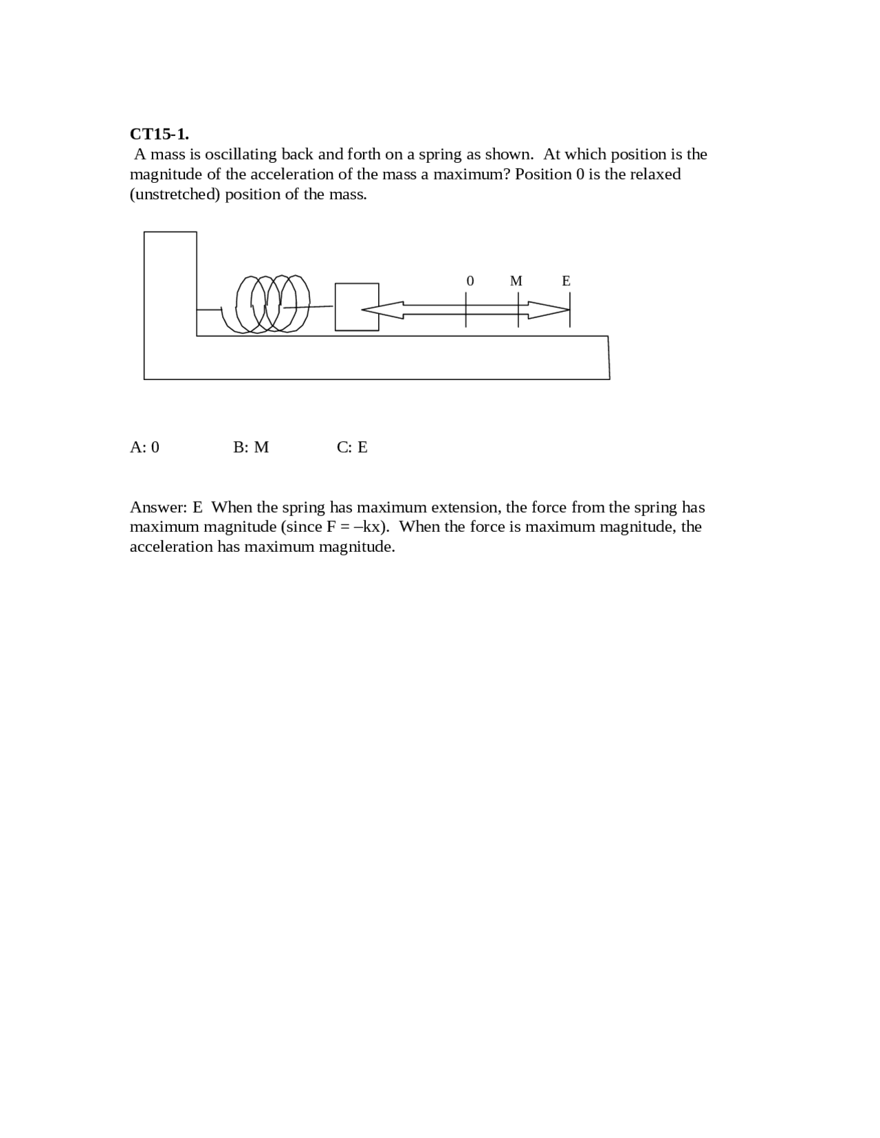 8 Questions On General Physics I With Answers Quiz Phys 1110 Docsity