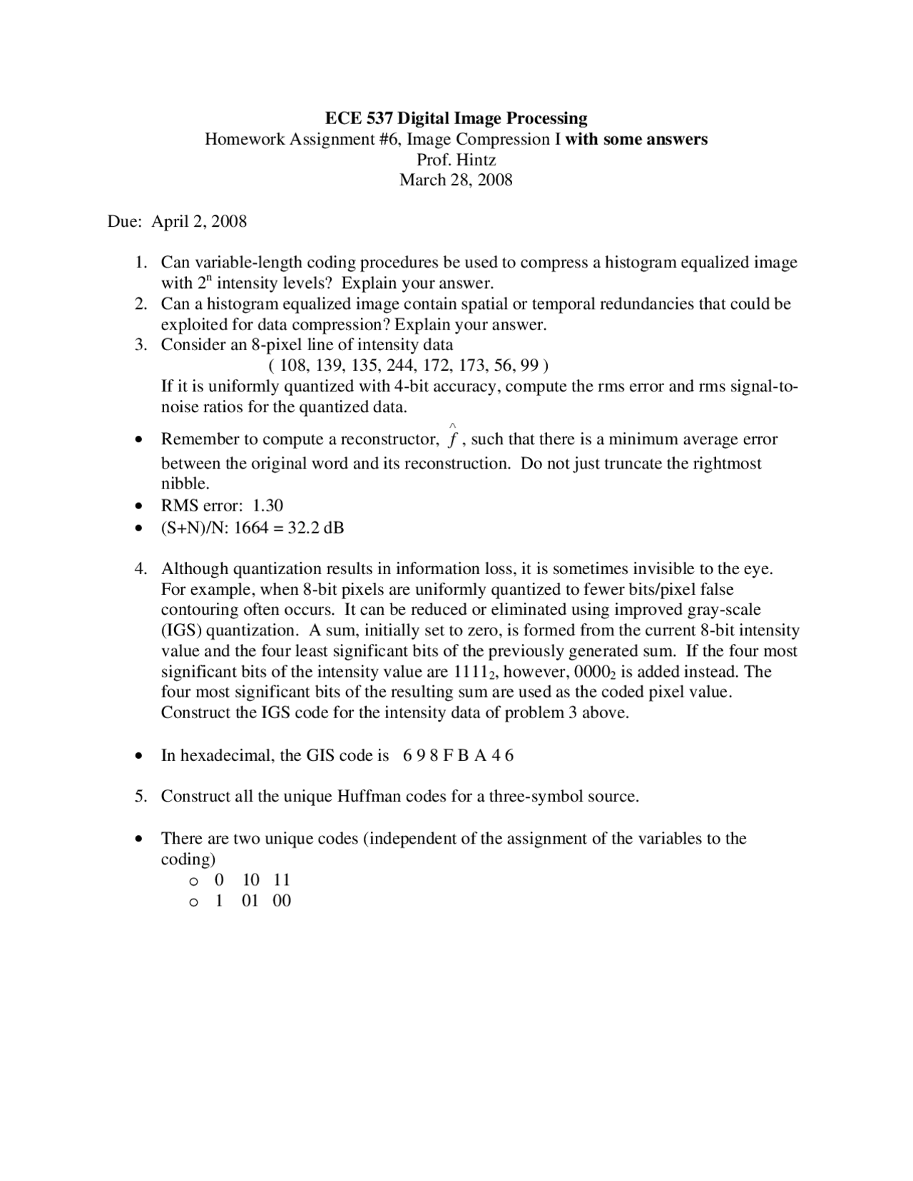 Homework 6 Image Compression I Introduction To Digital Image