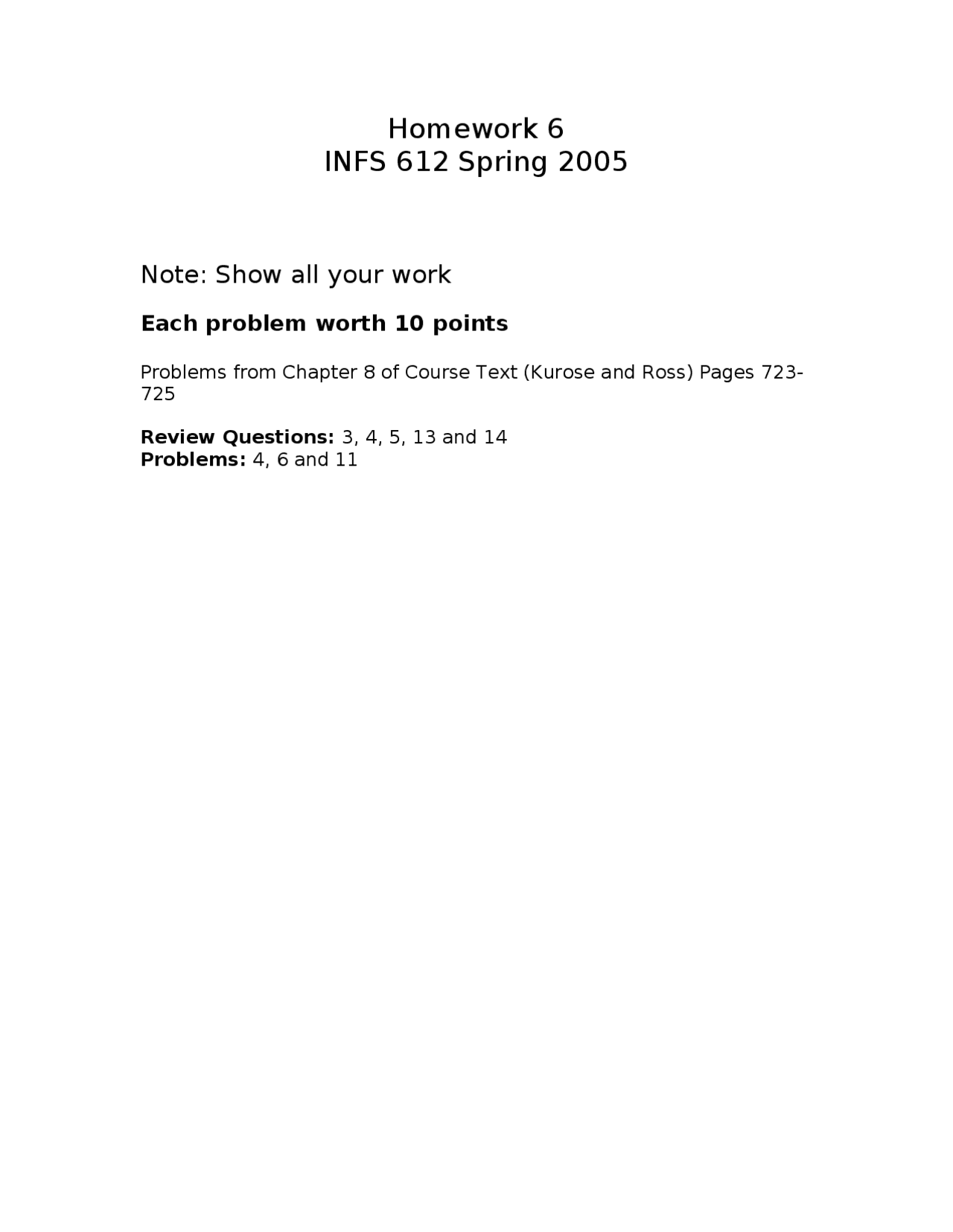 Homework 6 Problems Principles And Practices Of Communication Infs