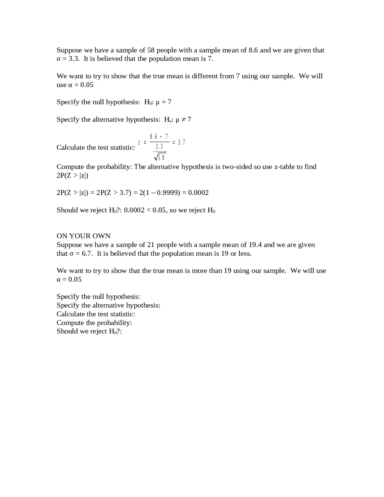 Compute the Probability - Statistical Methods | STAT 303 - Docsity