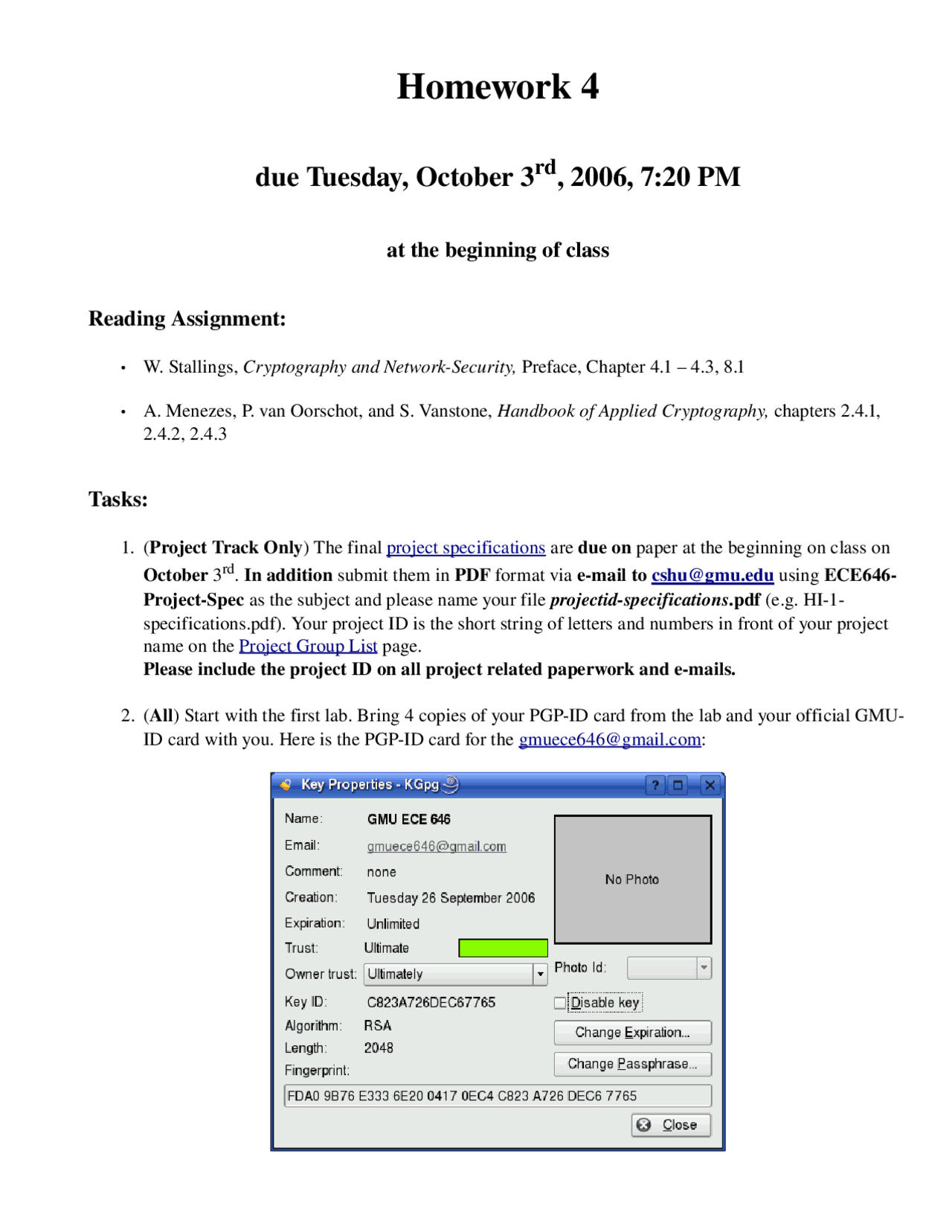 Homework 4 Computer Network Security Ece 646 Docsity