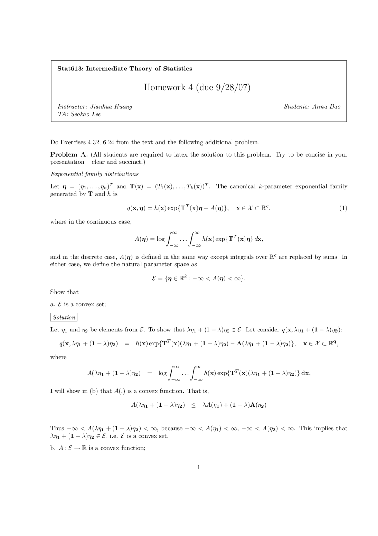 Homework 5 Problems And Solutions Statistical Methodology I Stat