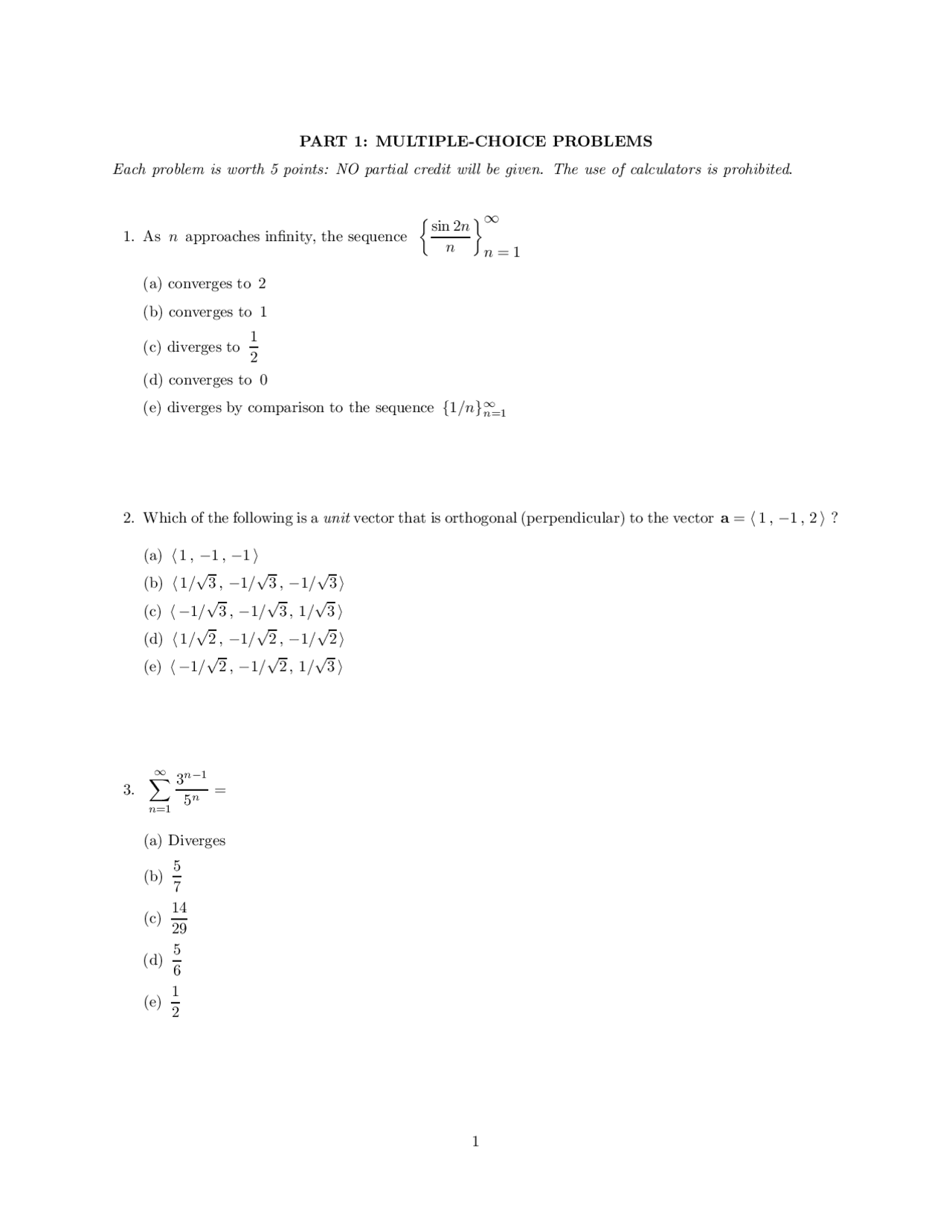 15 Unsolved Questions for Engineering Mathematics II | MATH 152 | Exams ...