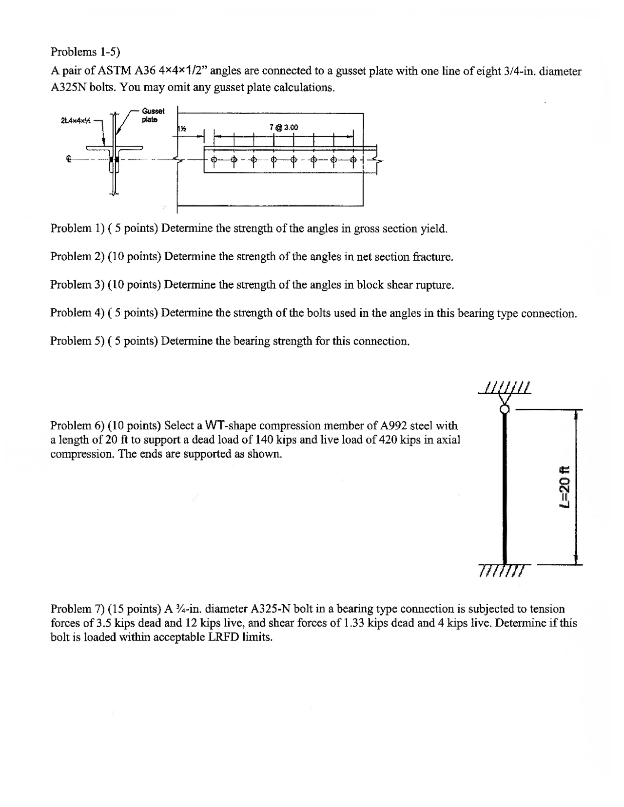 Structural Steel Design Problems With Solutions Cven 446 Quizzes