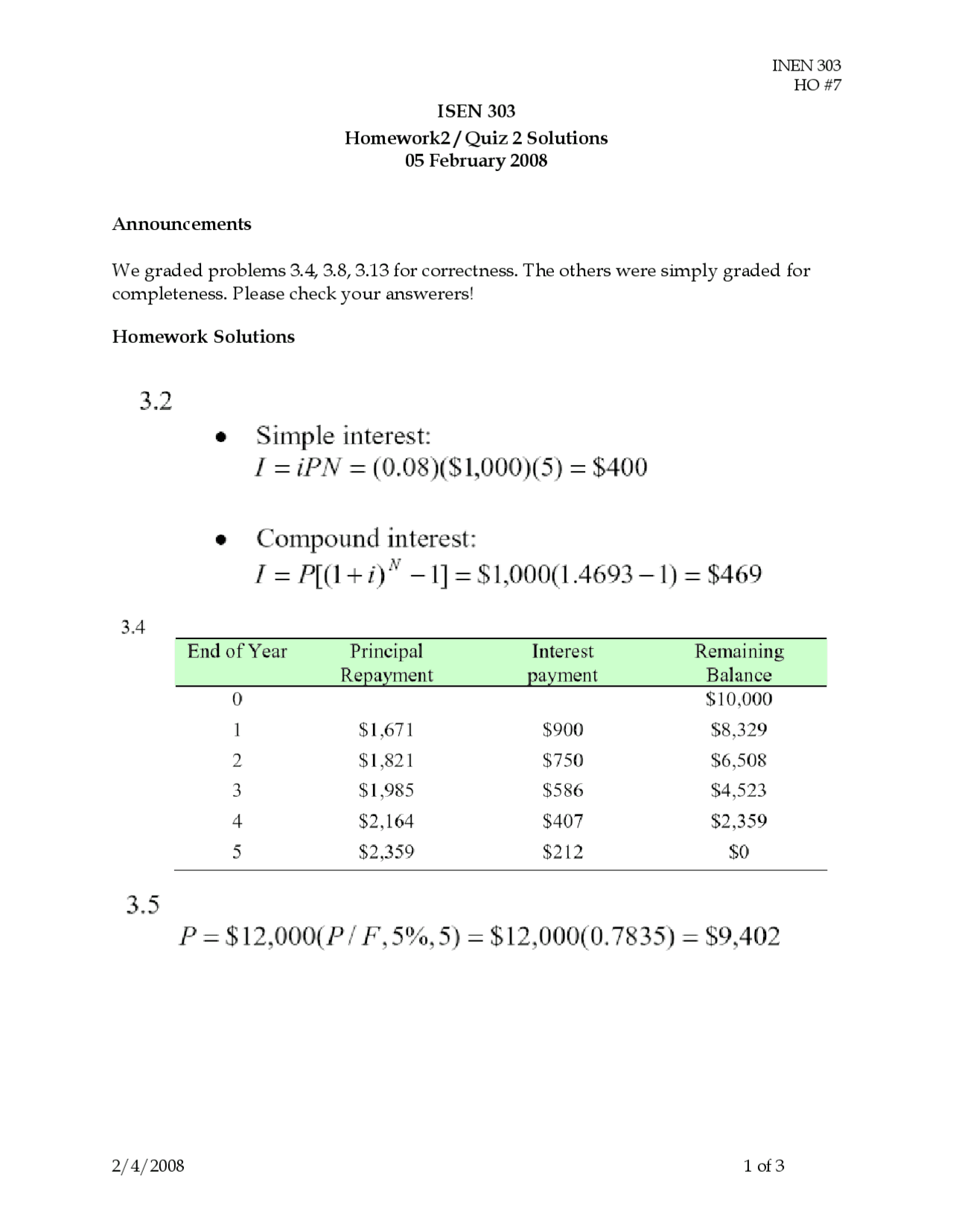 Assignment 2 With Solution Engineering Of Economics Analysis Isen