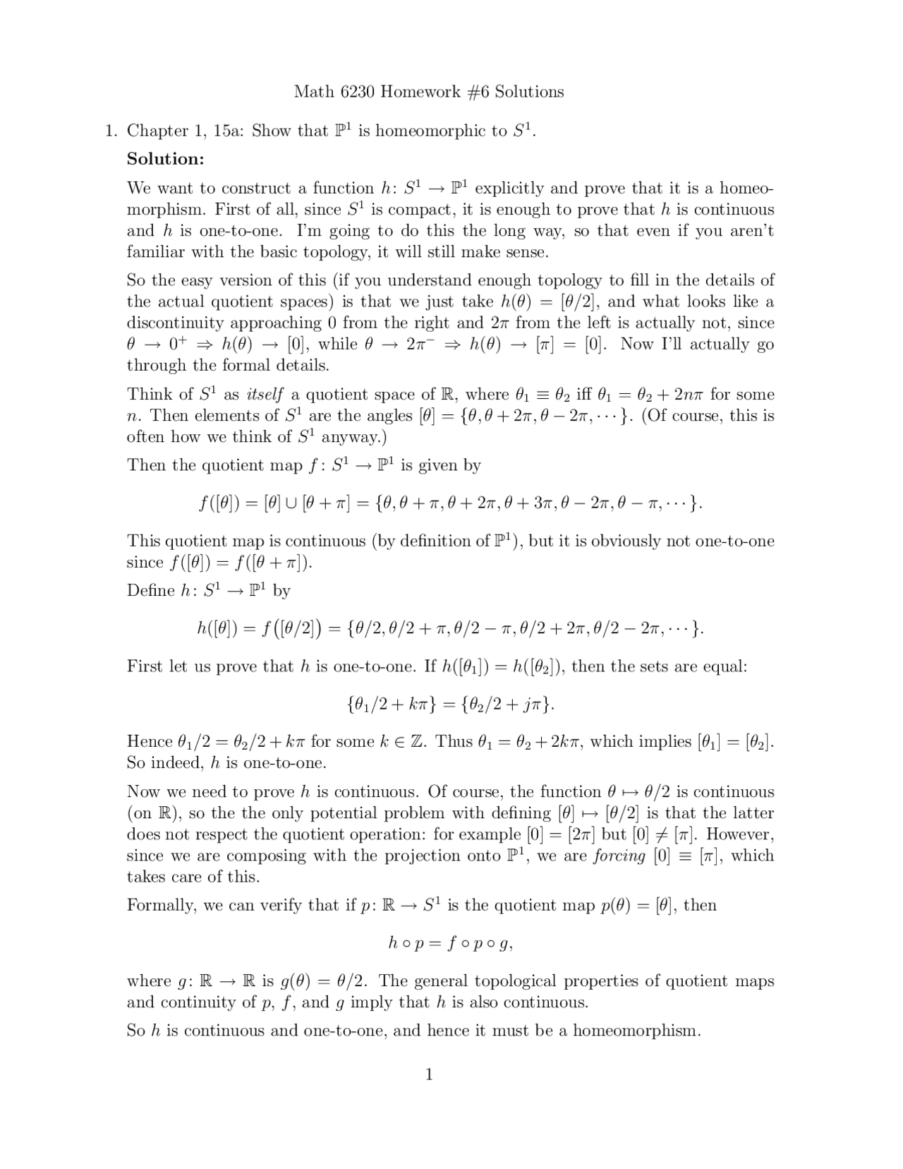 Solutions To Homework 6 Introduction To Differential Geometry 1