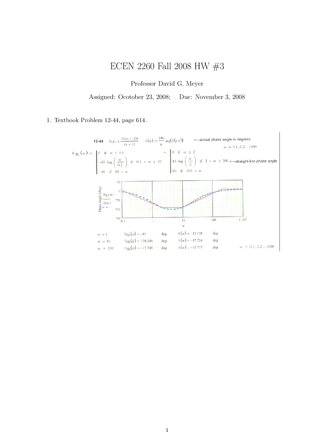 Homework 3 Solved Problems Circuits As Systems Ecen 2260 Docsity