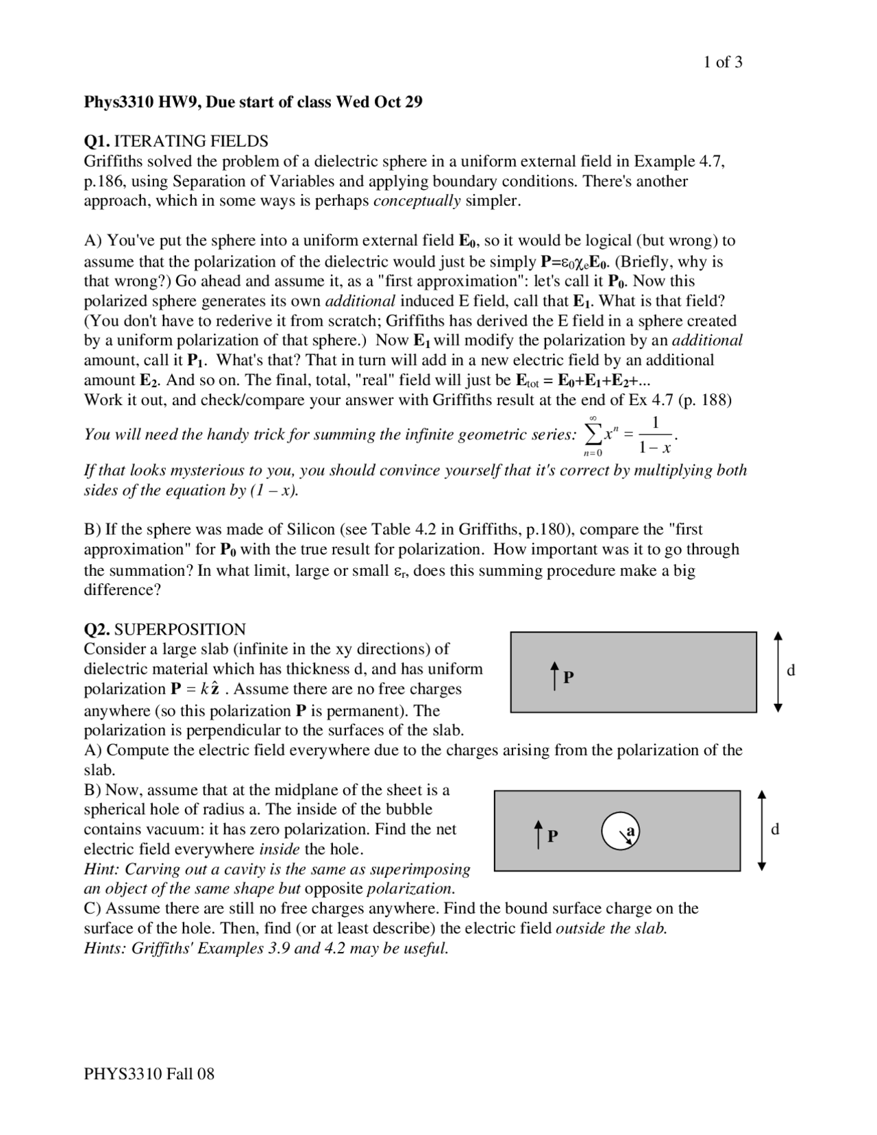 7 Questions On Iterating Fields And Superposition Assignment 9 Phys