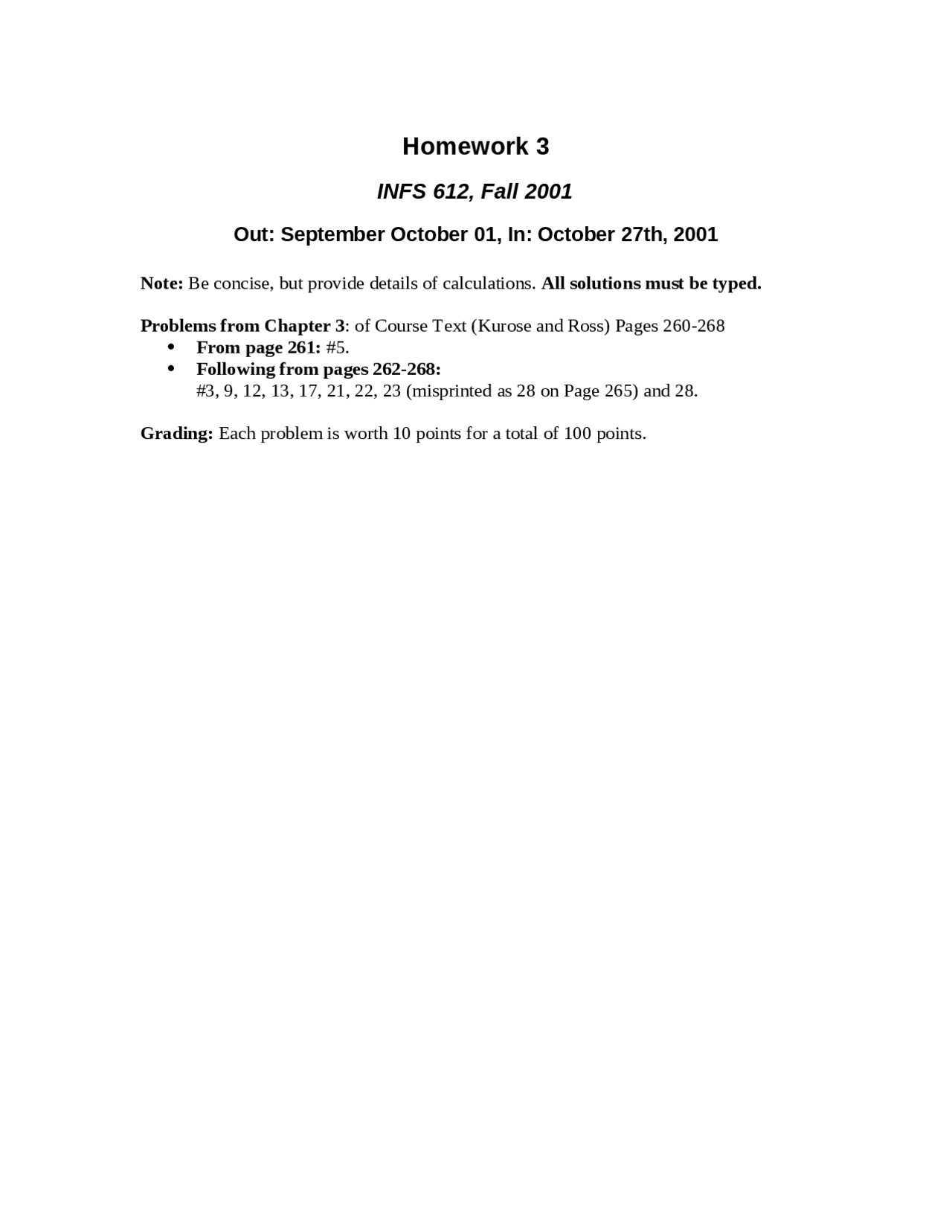 Homework 3 Principles And Practices Of Computer Networks Infs 612
