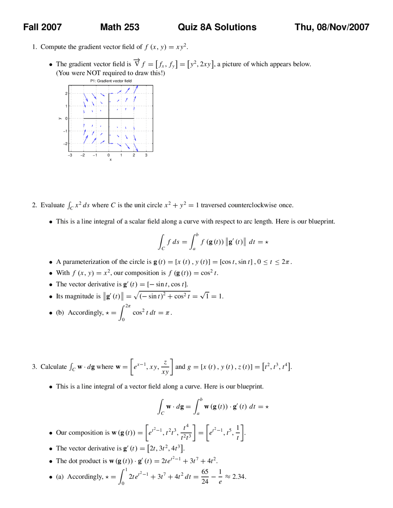 4 Questions With Solutions Of Engineering Math Iii Quiz 8 Math 253