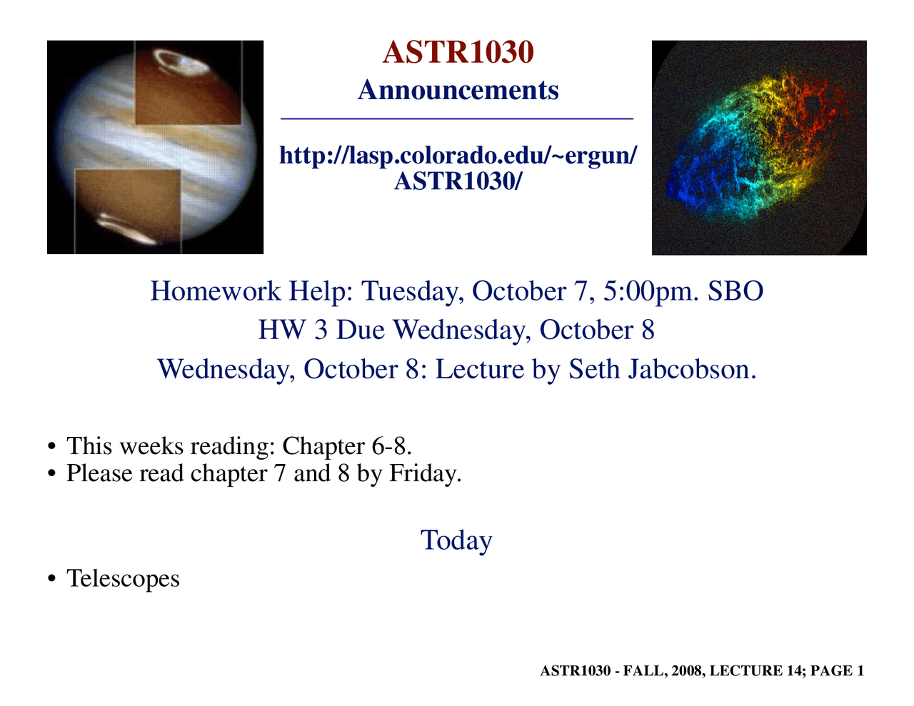 Lecture Slides On Telescopes Light Spectrum Astr 1030 Docsity