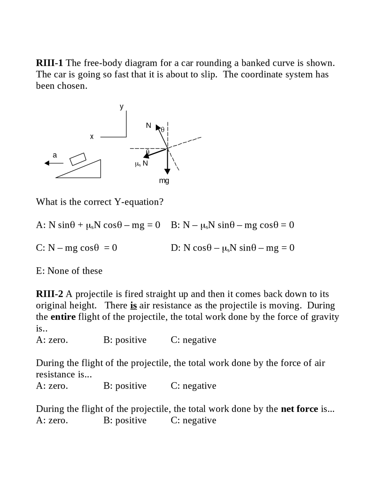 Practice Exam Mcqs With Answers For General Physics I Phys 2010 Docsity