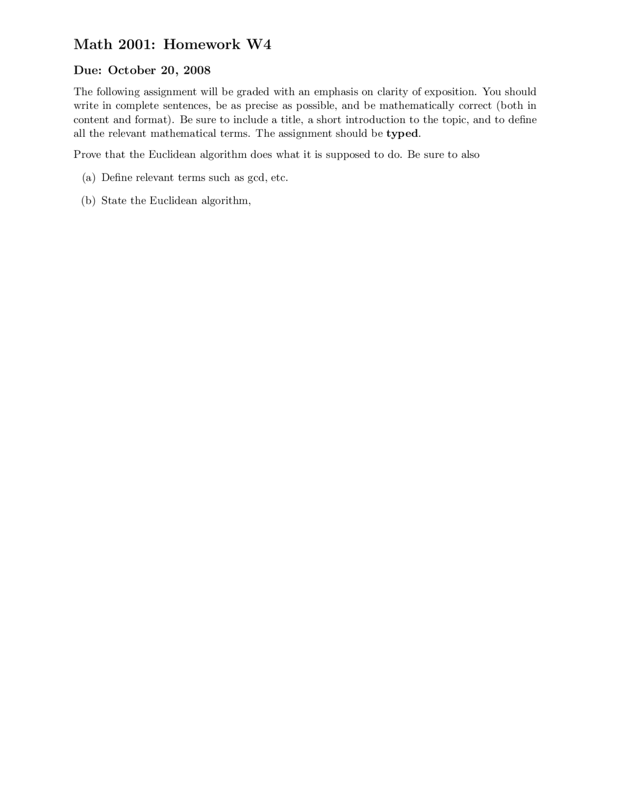 Homework 4 Problem Introduction To Discrete Mathematics Math 2001