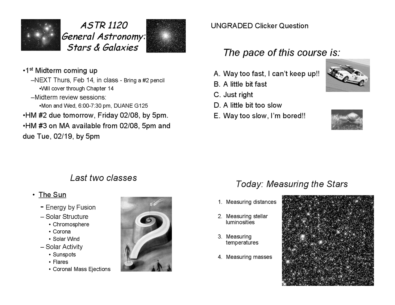 Lecture Slides On Measuring The Stars Astr 1120 Docsity