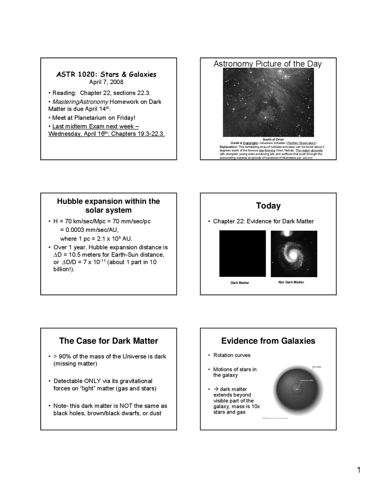Evidence For Dark Matter Introductory Astronomy 2 Slides Astr