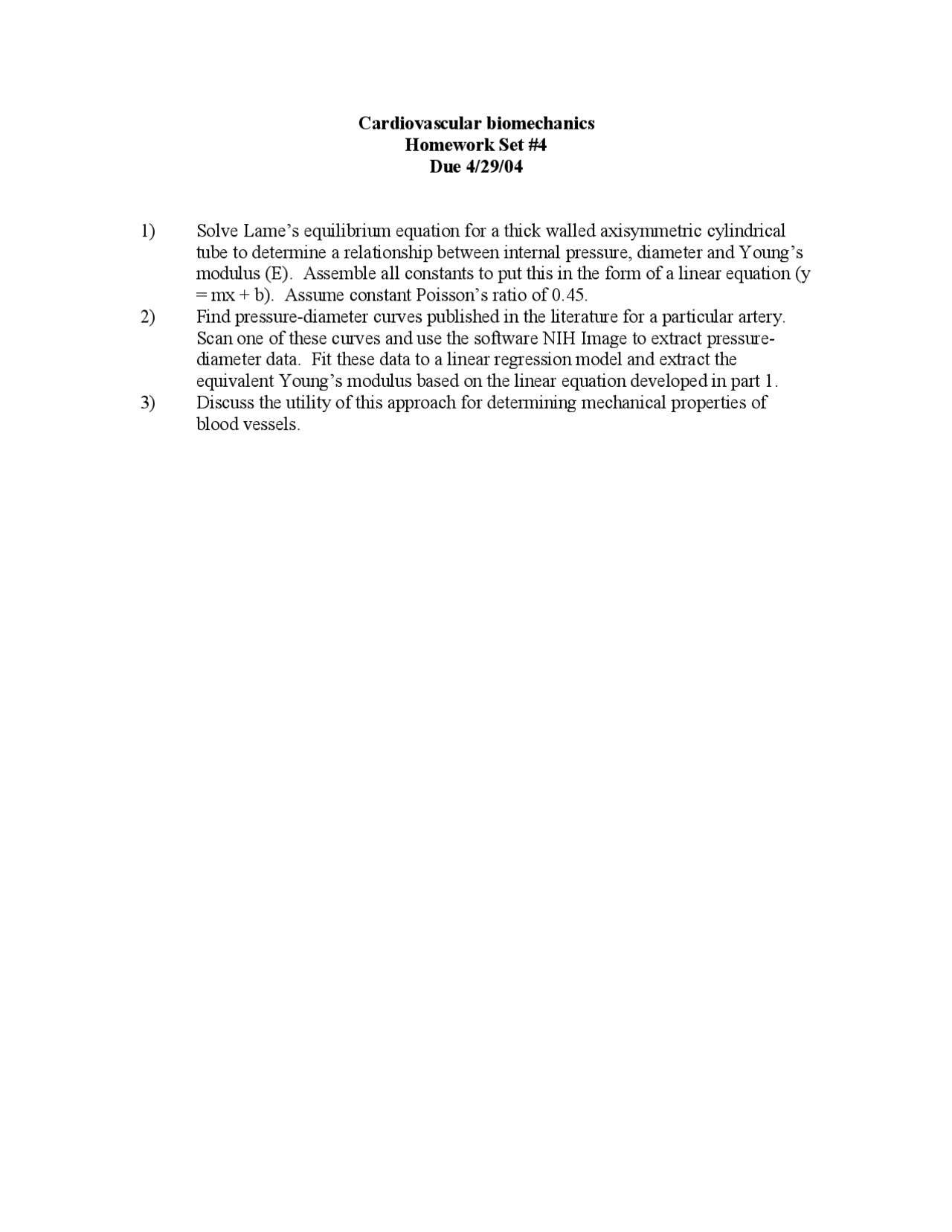 Homework Set 4 Special Topics Mcen 4228 Docsity