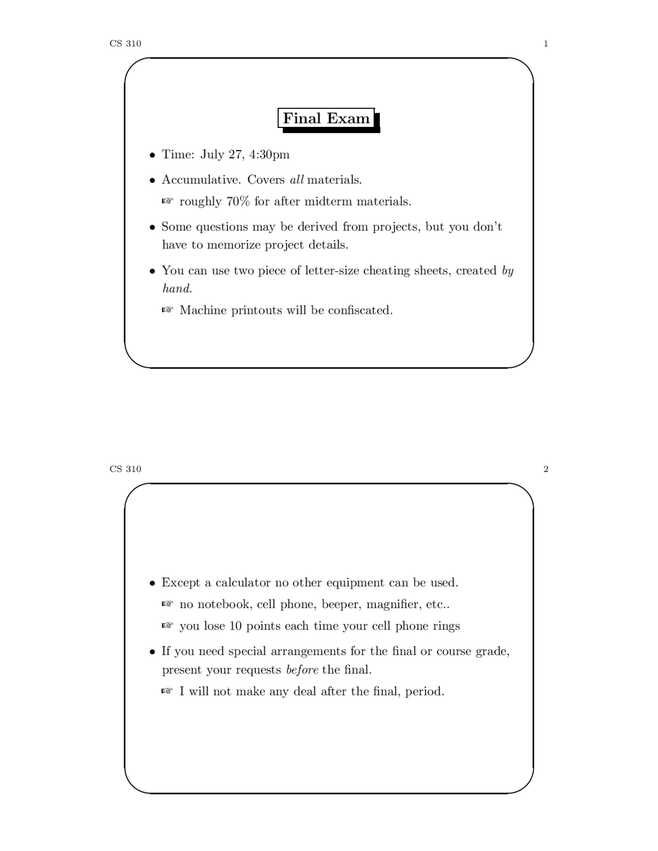 Final Exam for Data Structures | CS 310 | Study notes Data Structures ...