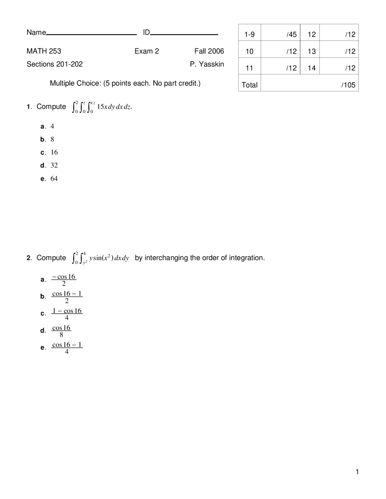 14 Questions With Solution Of Engineering Math Lll Exam 2 Math 253