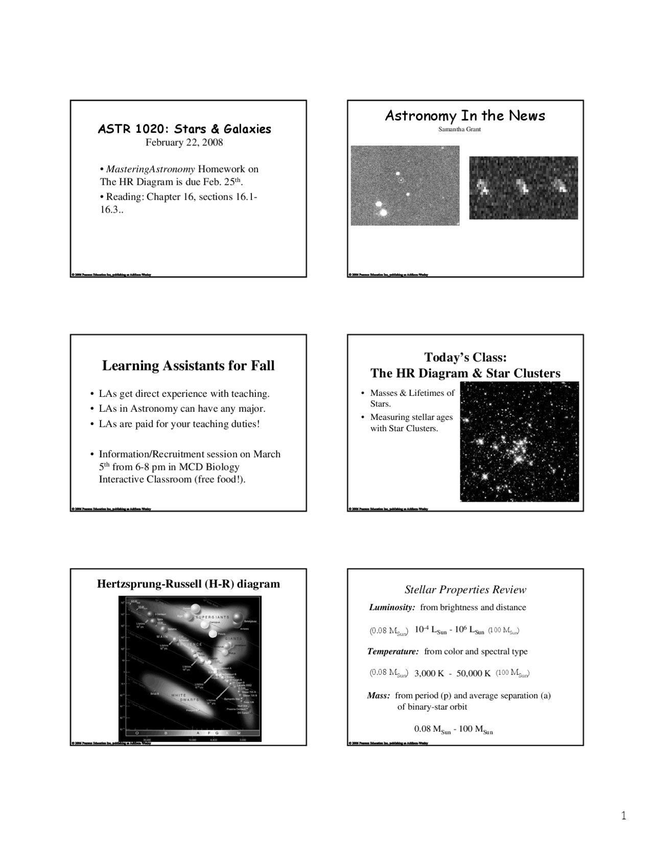 The HR Diagram and Star Clusters - Introductory Astronomy 2 | ASTR 1020 ...