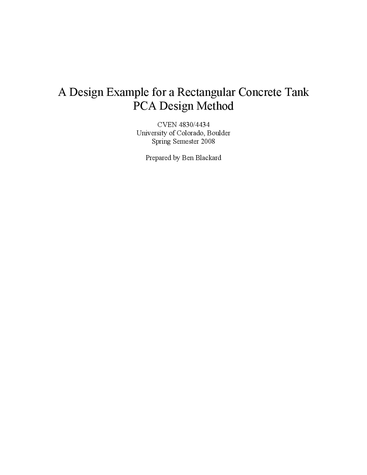 A Design Example For A Rectangular Concrete Tank Lecture Notes Cven