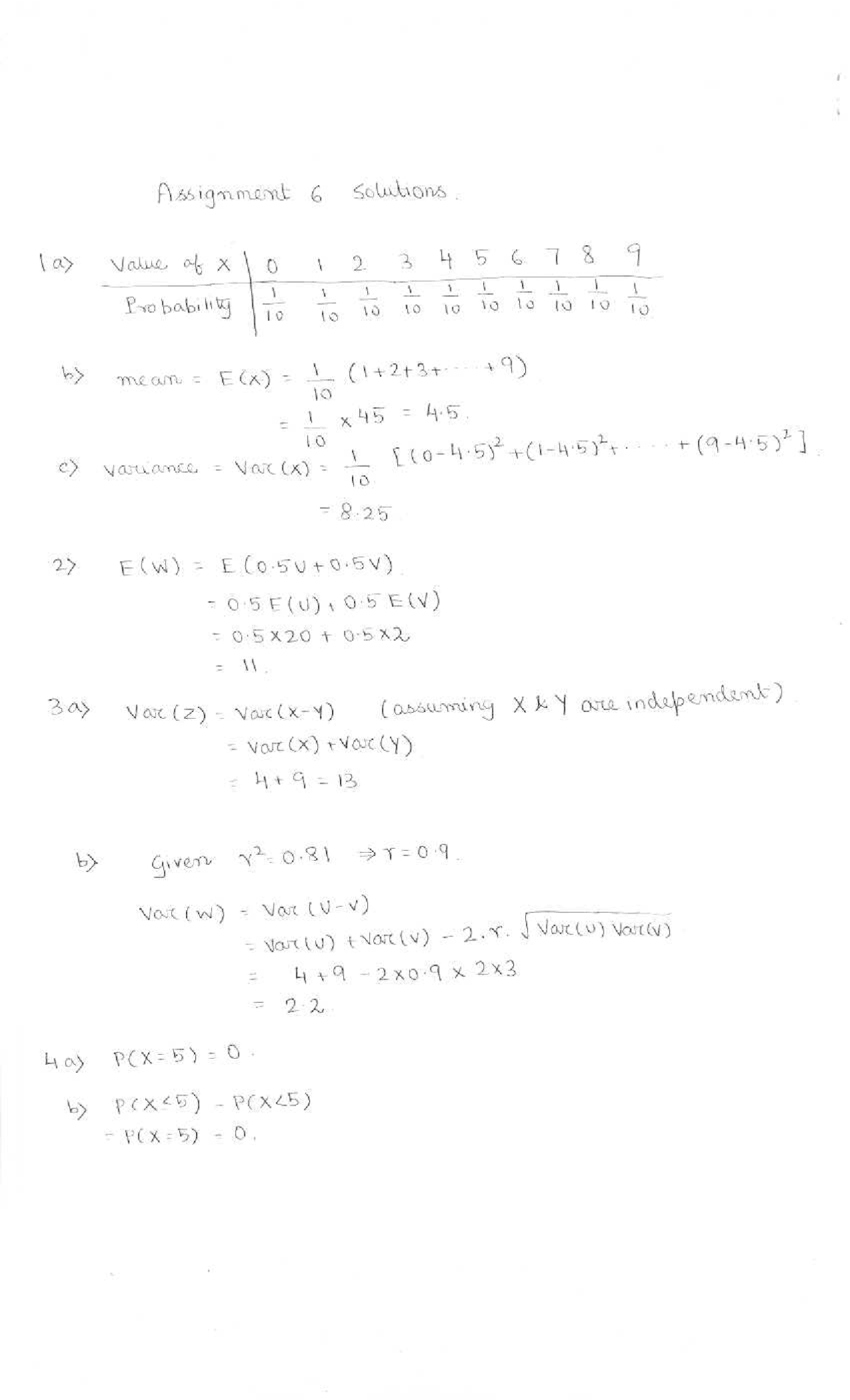 Assignment 6 With Solutions Elementary Statistical Inference Stat