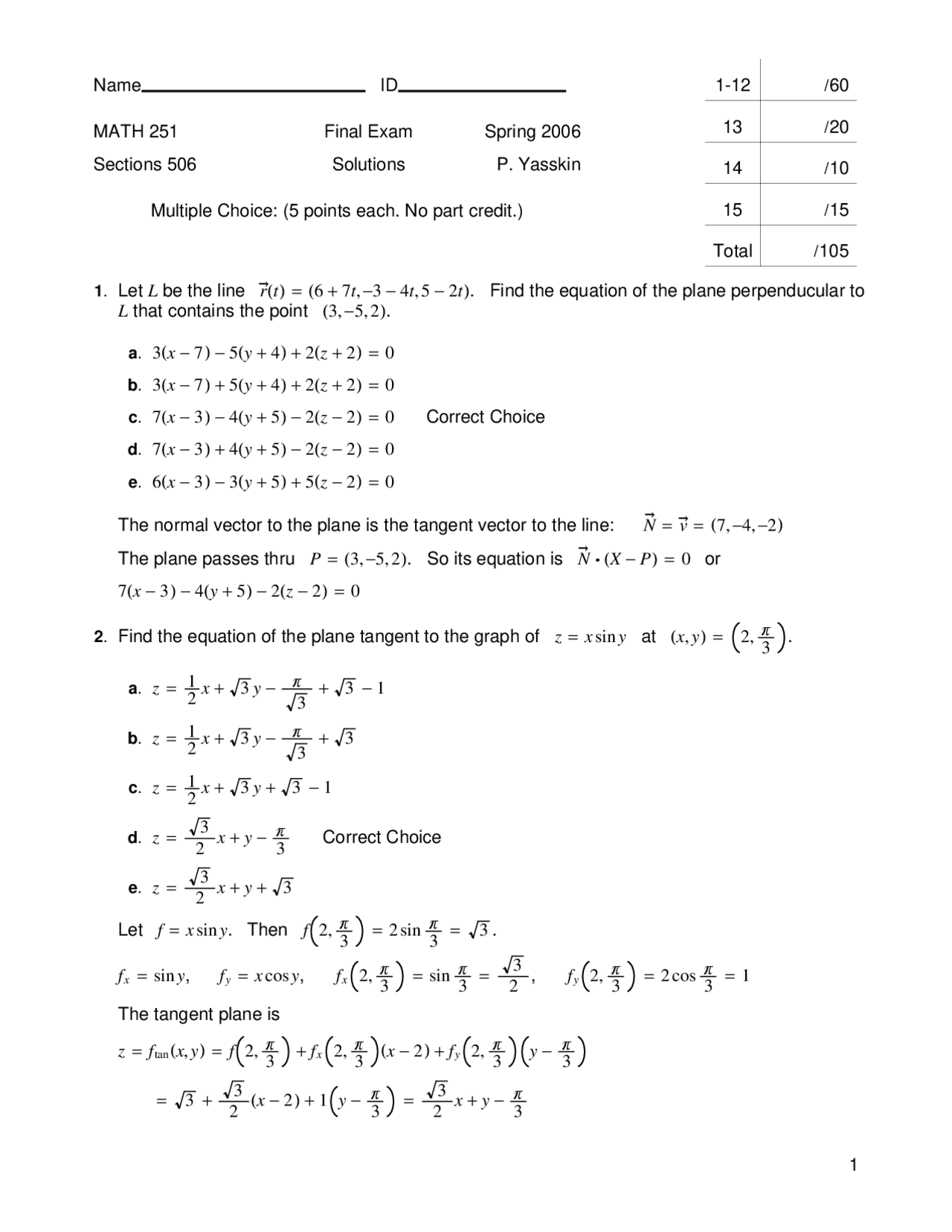 15 Questions With Solution Of Engineering Math Iii Final Exam Math
