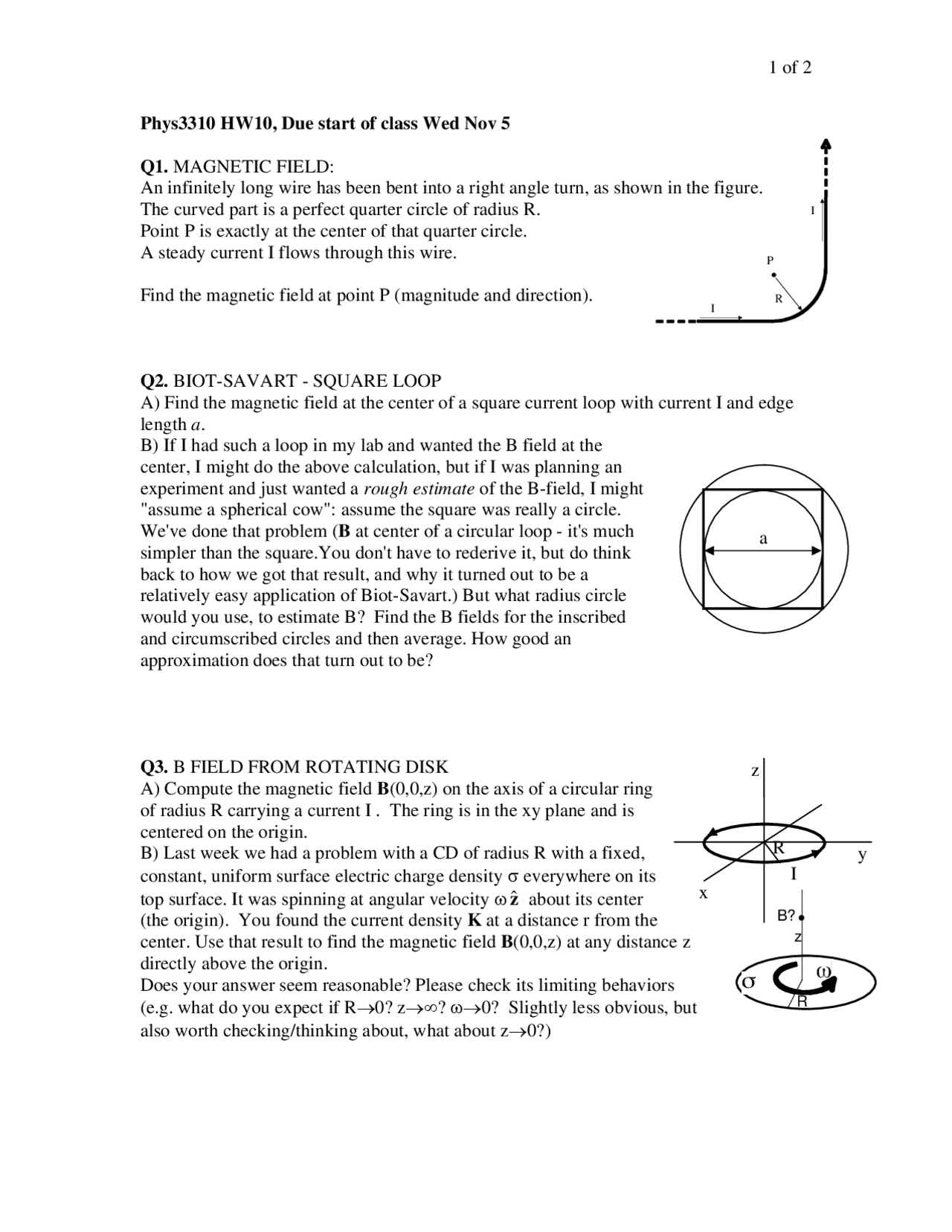 Questions with Answers - Principles of Electricity and Magnetism 1 ...