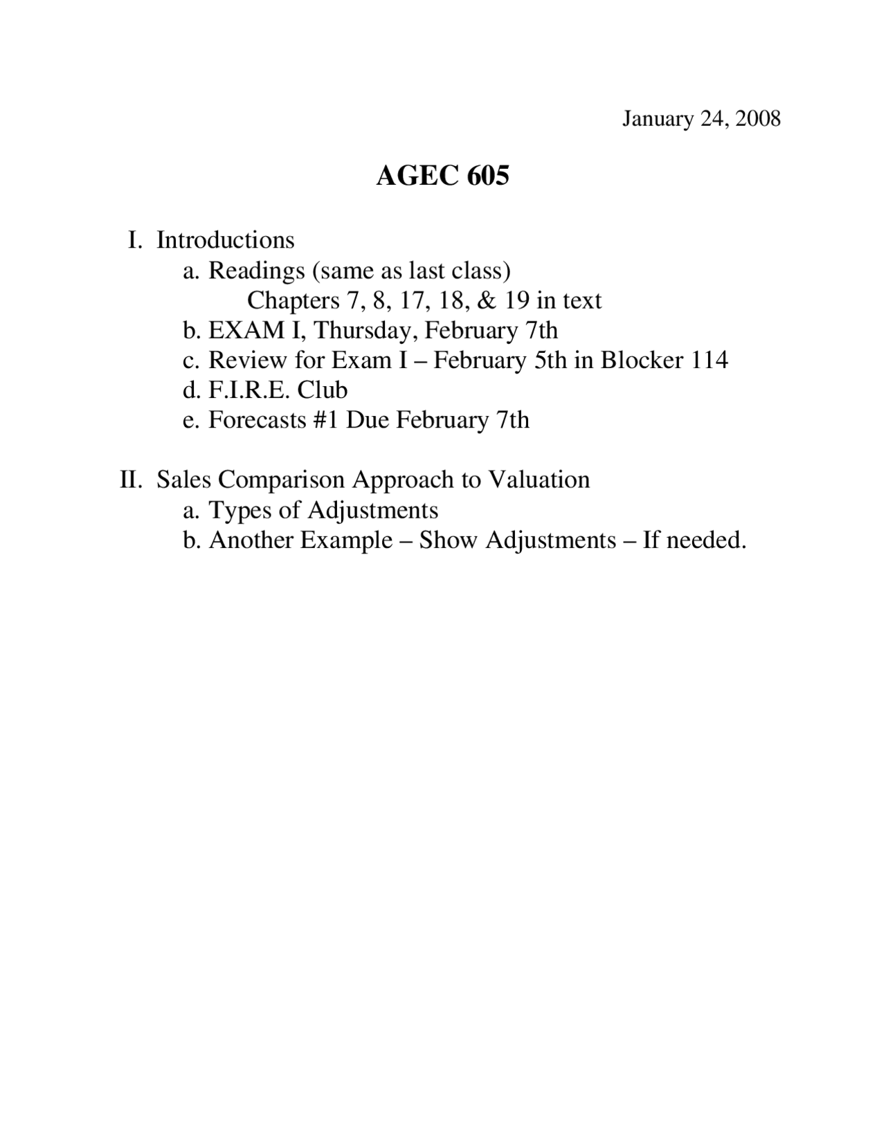 Review For Exam 1 Price Analysis And Forecasting Agec 605 Docsity