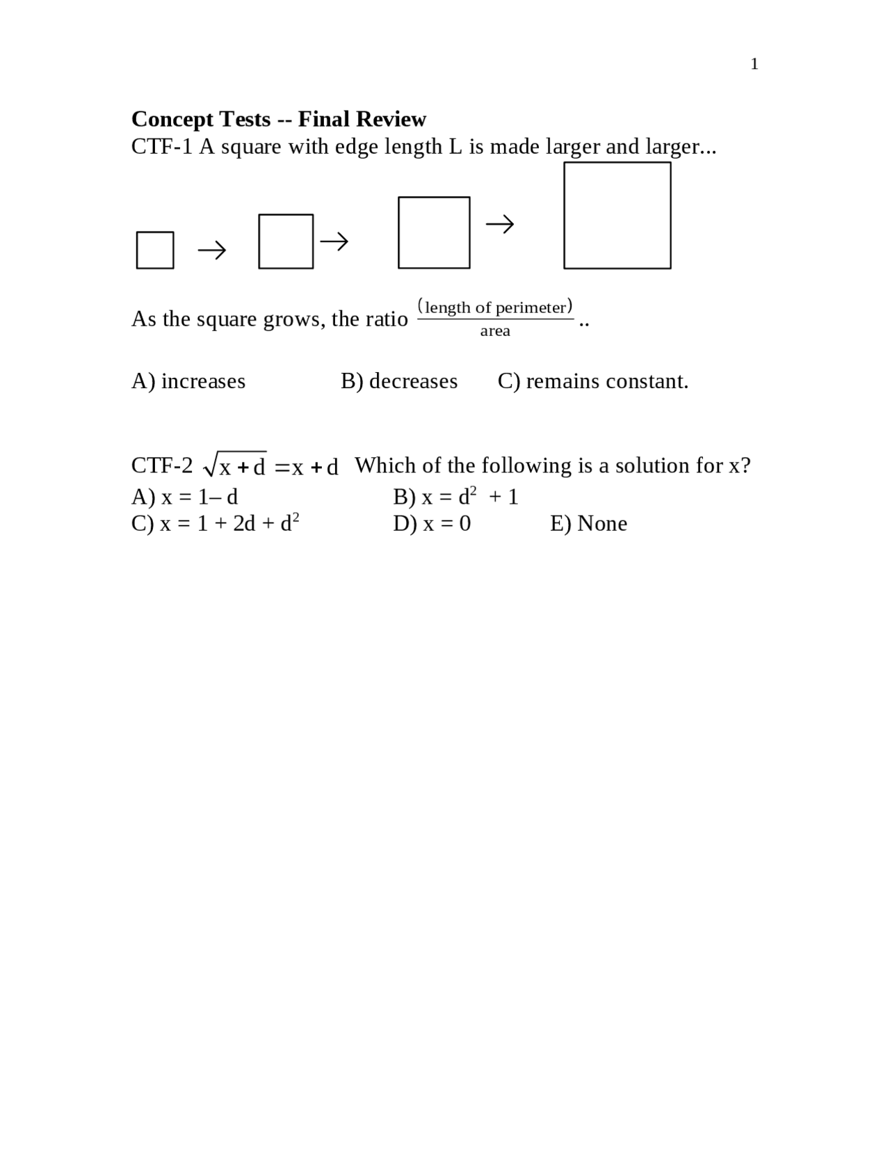 Concept Final Exam Review For General Physics Ii Phys 2020 Docsity