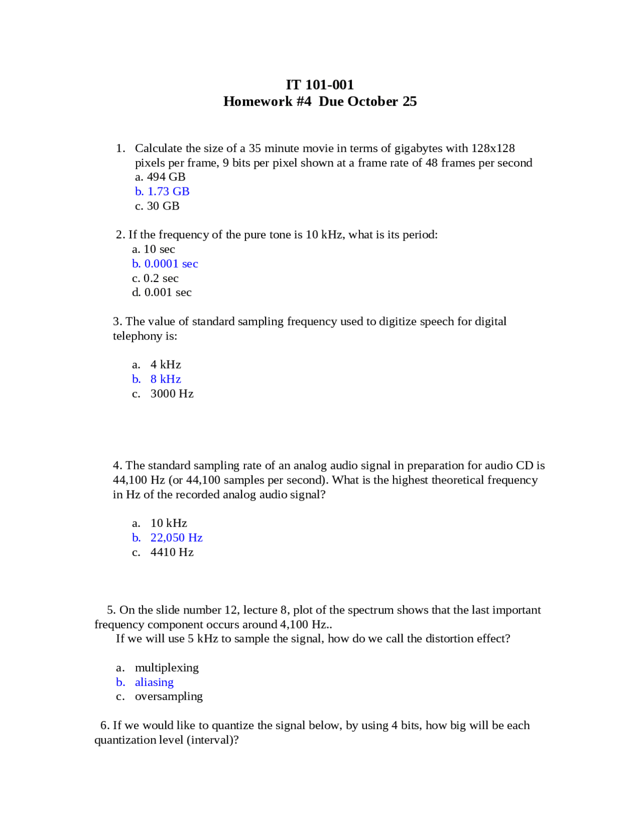 Assignment 4 Introduction To Information Technology It 101 Docsity