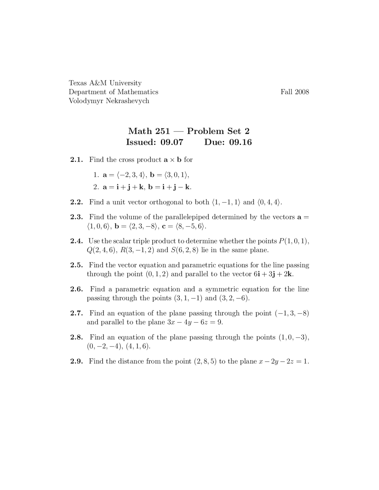 9 Questions Of Engineering Mathematics Iii Assignment 2 Math 251