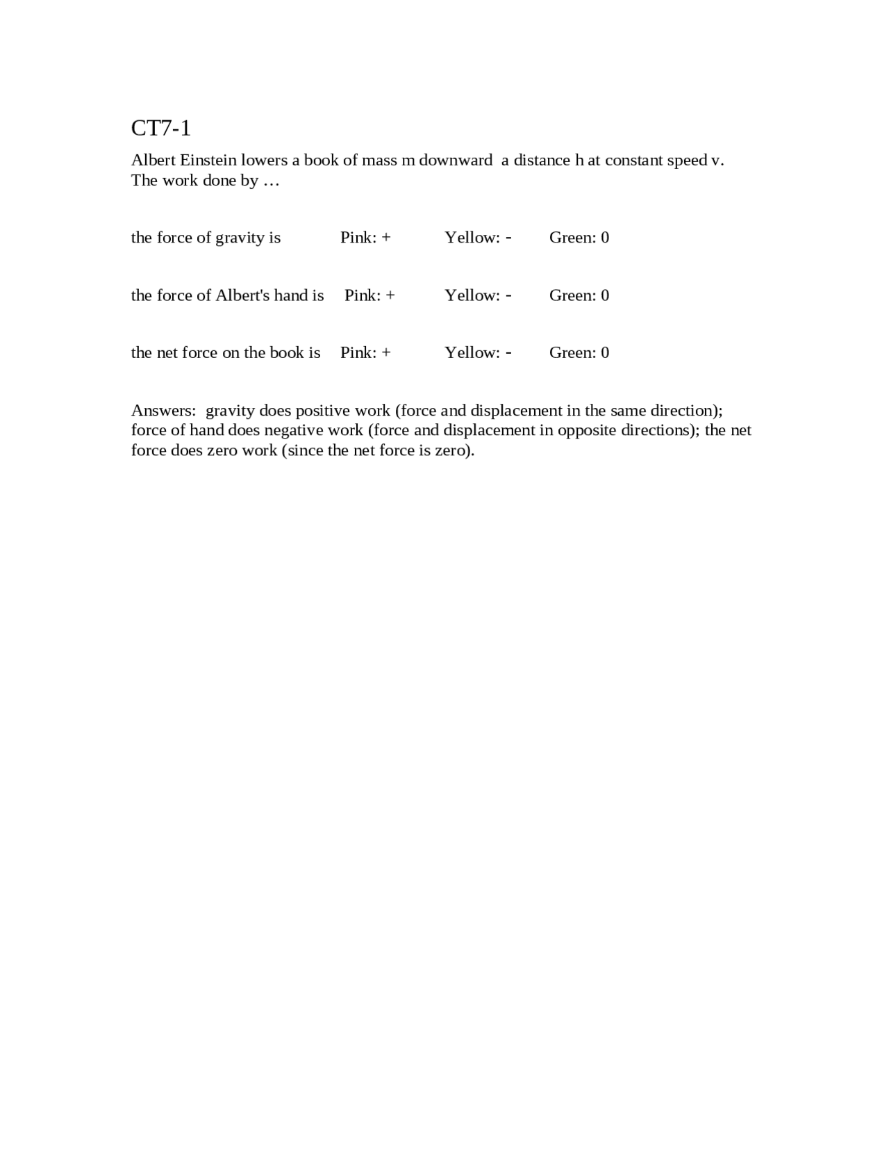Exam With Answers General Physics I Phys 1110 Docsity