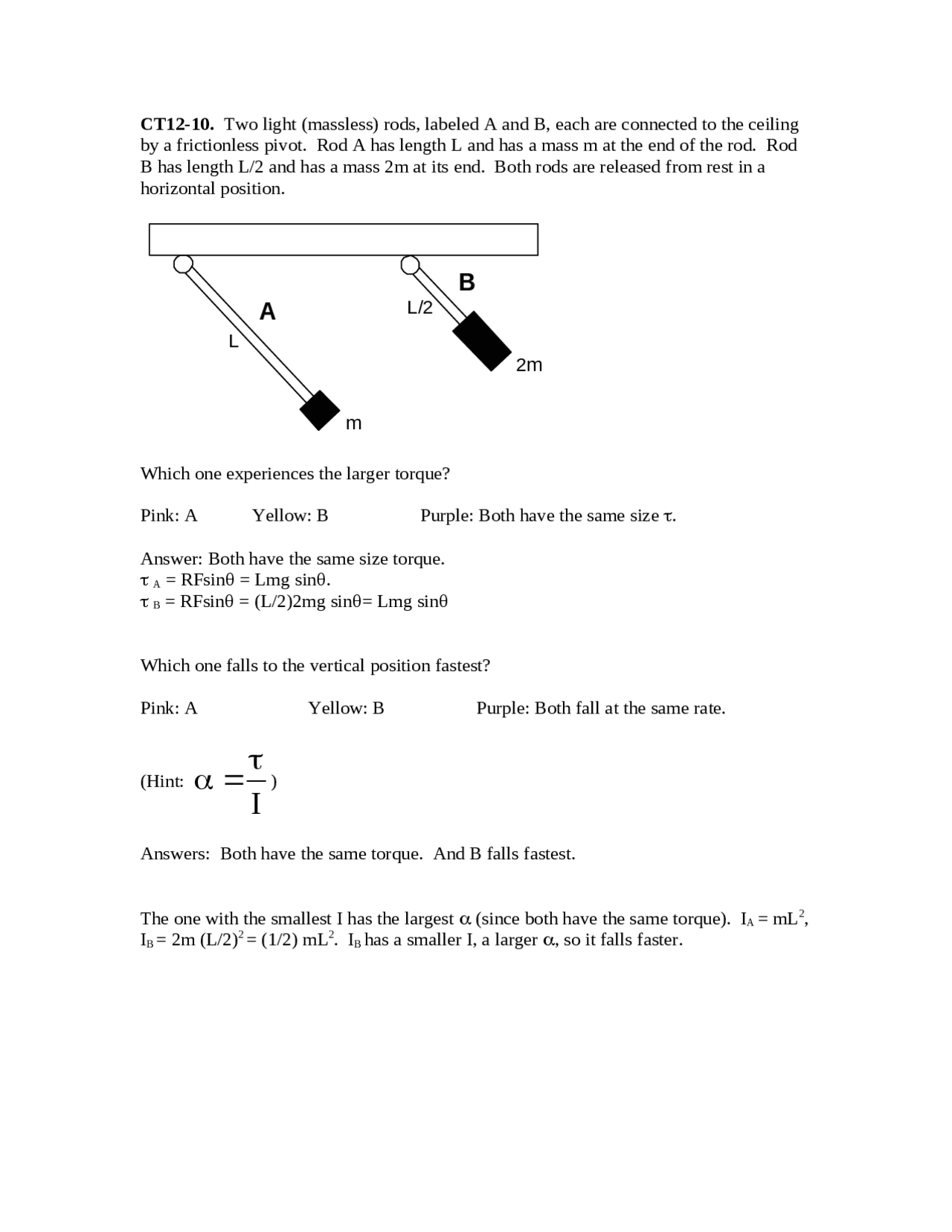 2 Problems On General Physics 1 With Solution Exam Phys 1110
