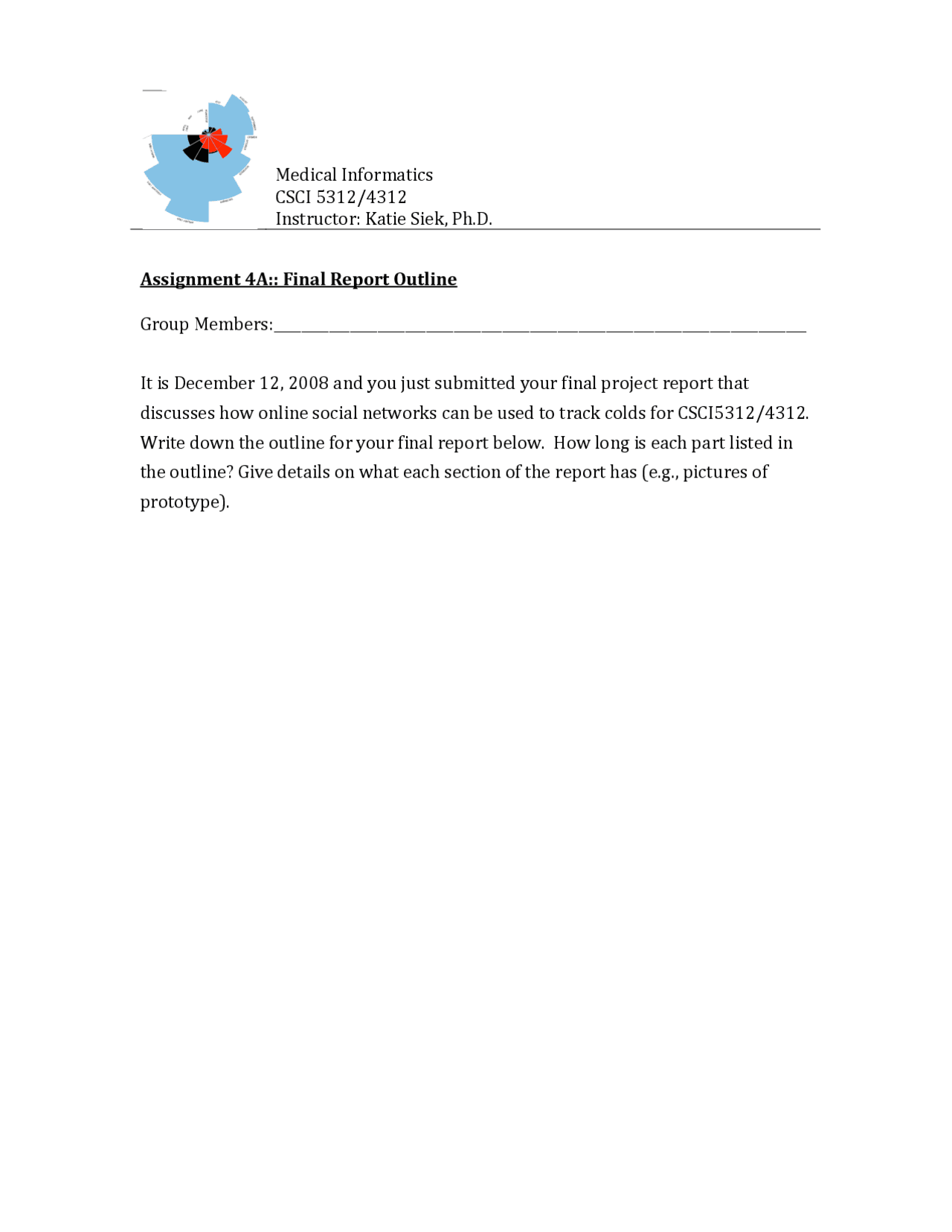 Final Report Outline Assignment 4a Health Informatics Csci 5312