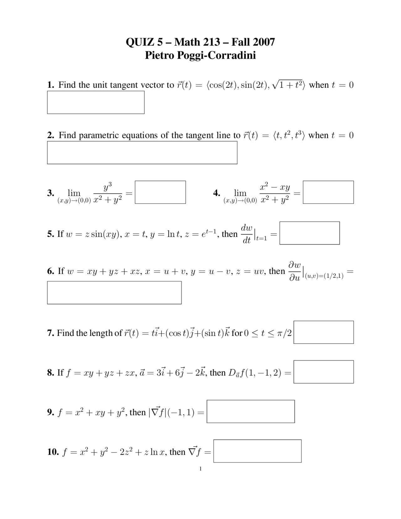 Find Parametric Equation And Agent Vector Recitation For Lecture 1