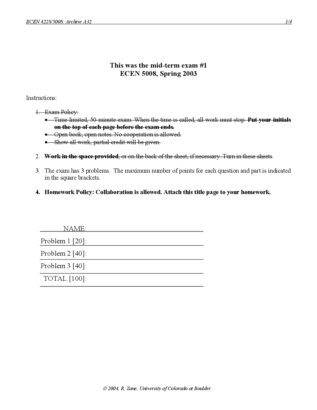 Midterm Exam 1 Questions Analog Ic Design Spring 2003 Ecen 4827