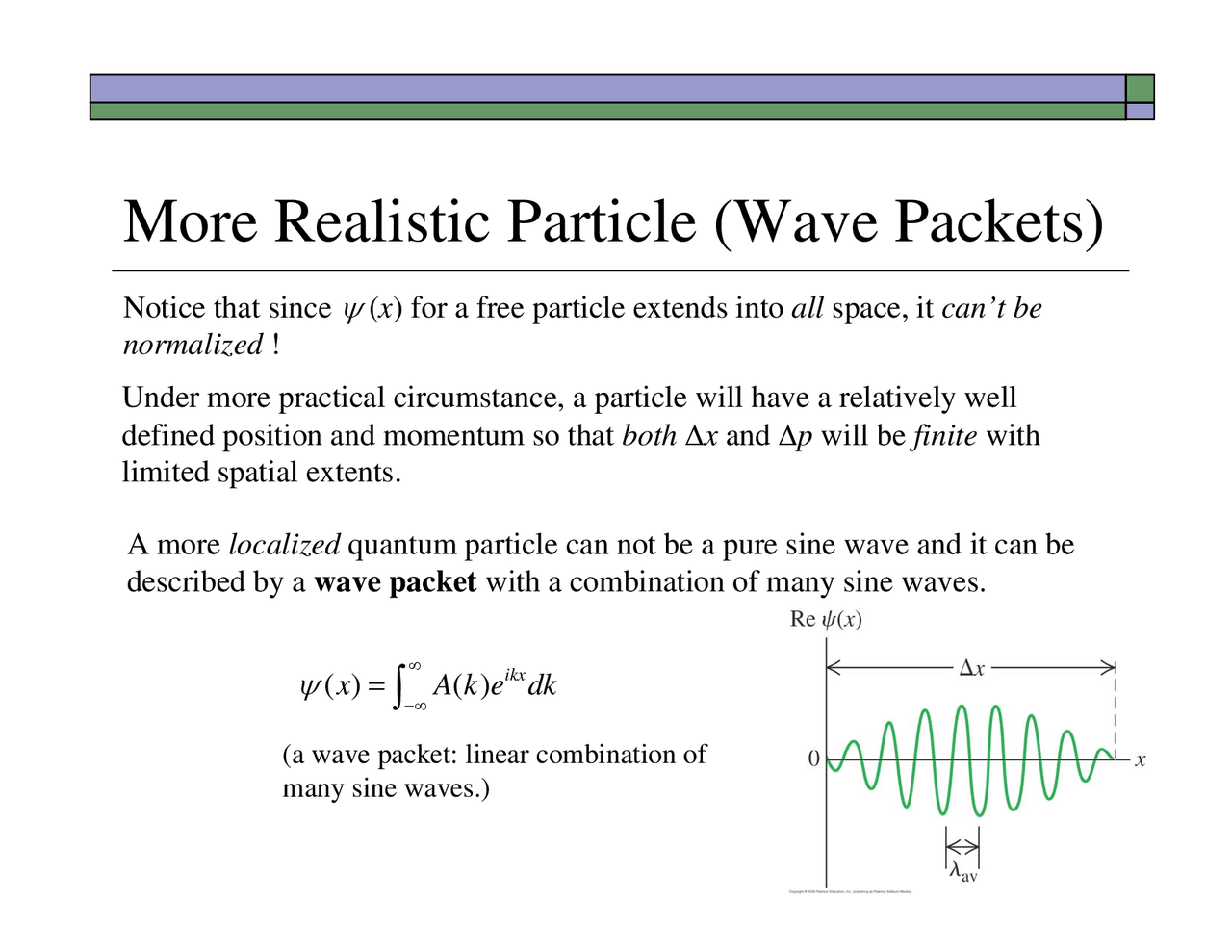 Wave Packets Lecture Slides University Physics Iii Phys 262 Docsity