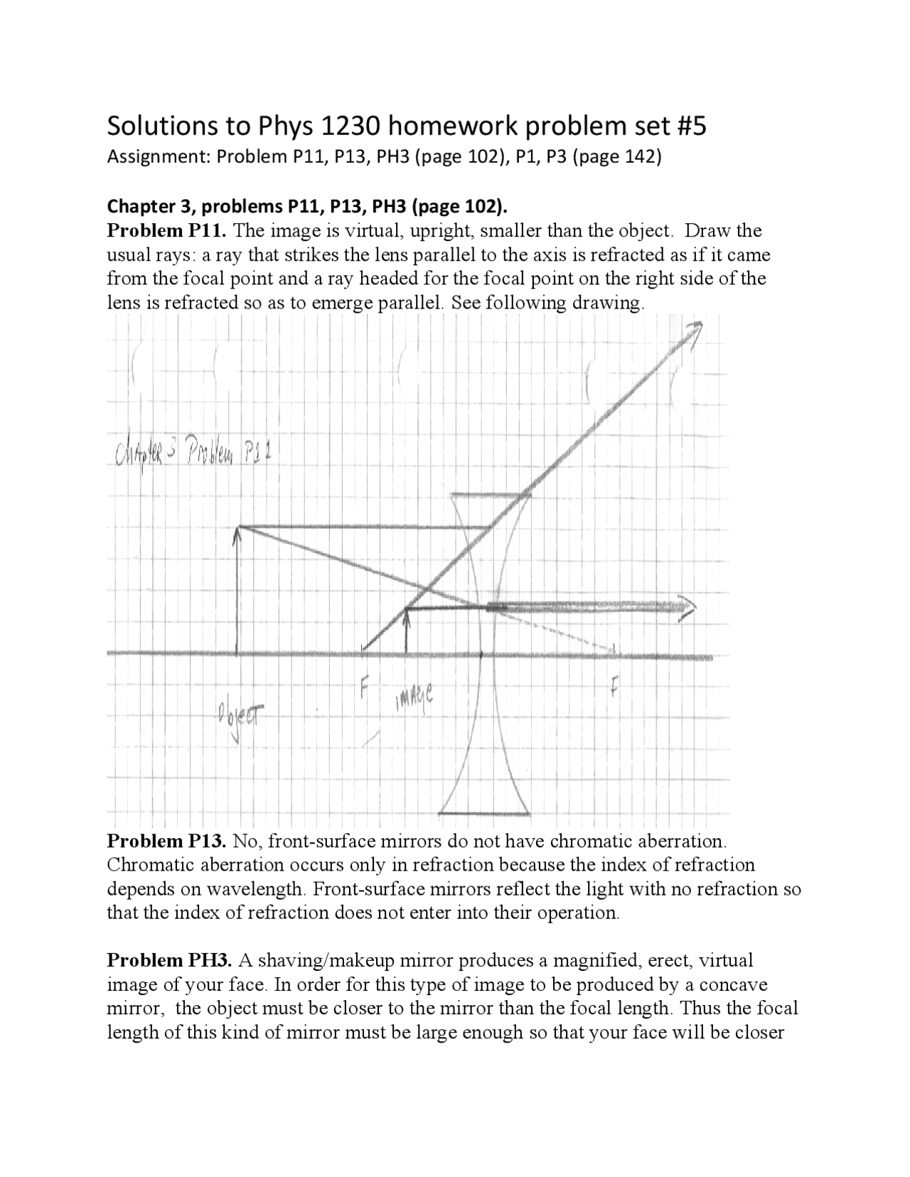 Problem Set 5 For Light And Color For Nonscientists Phys 1230 Docsity