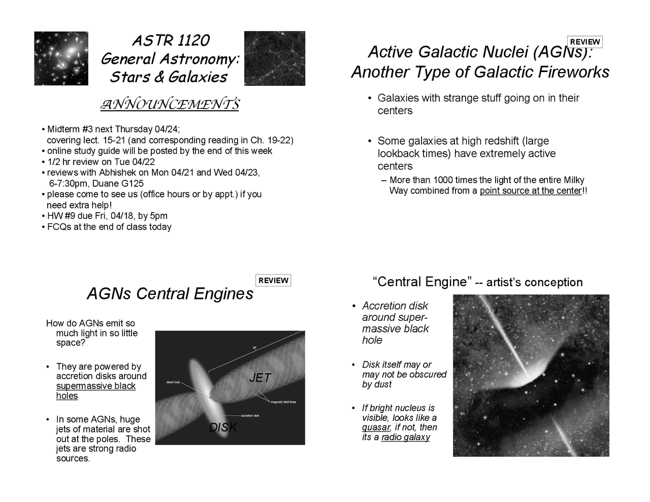 Active Galactic Nuclei Another Type Of Galactic Fireworks Astr 1120