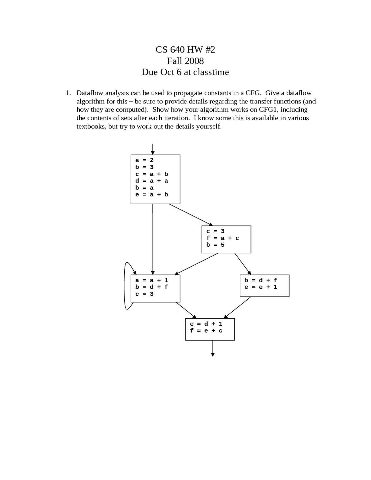 Assignment 2 Advanced Compilers Fall 2008 Cs 640 Docsity