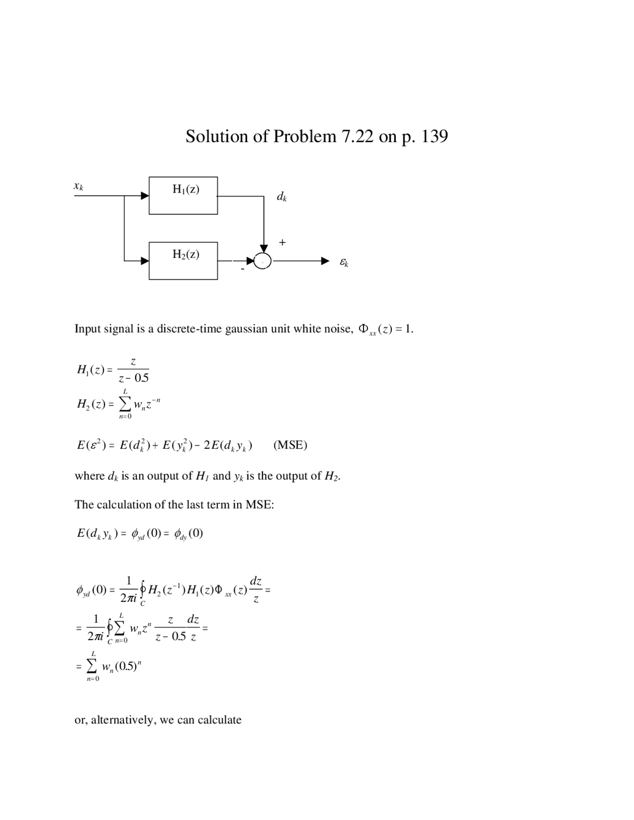 Solutions Of Problems For Adaptive Signal Process Ece 635 Docsity