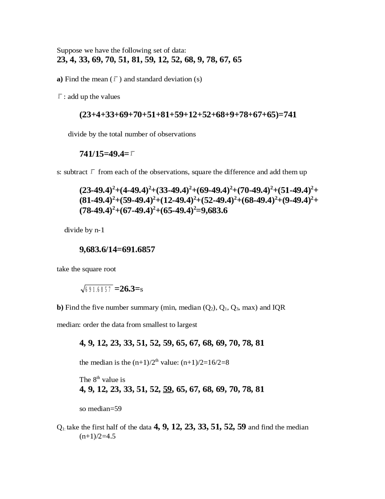 Quiz With Solutions Statistical Method Stat 303 Docsity