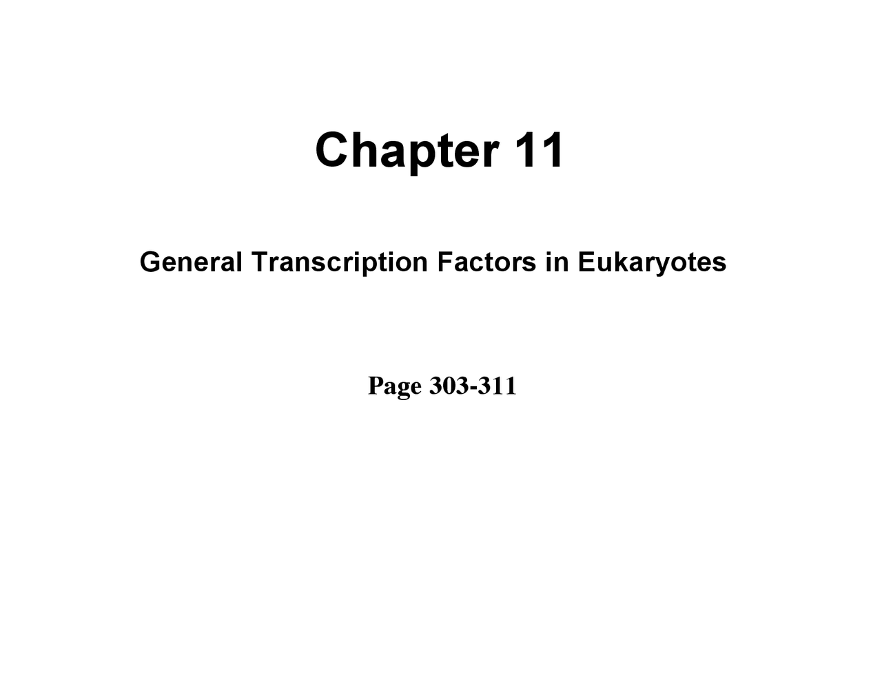 General Transcription Factors In Eukaryotes Lecture Slides Mcdb