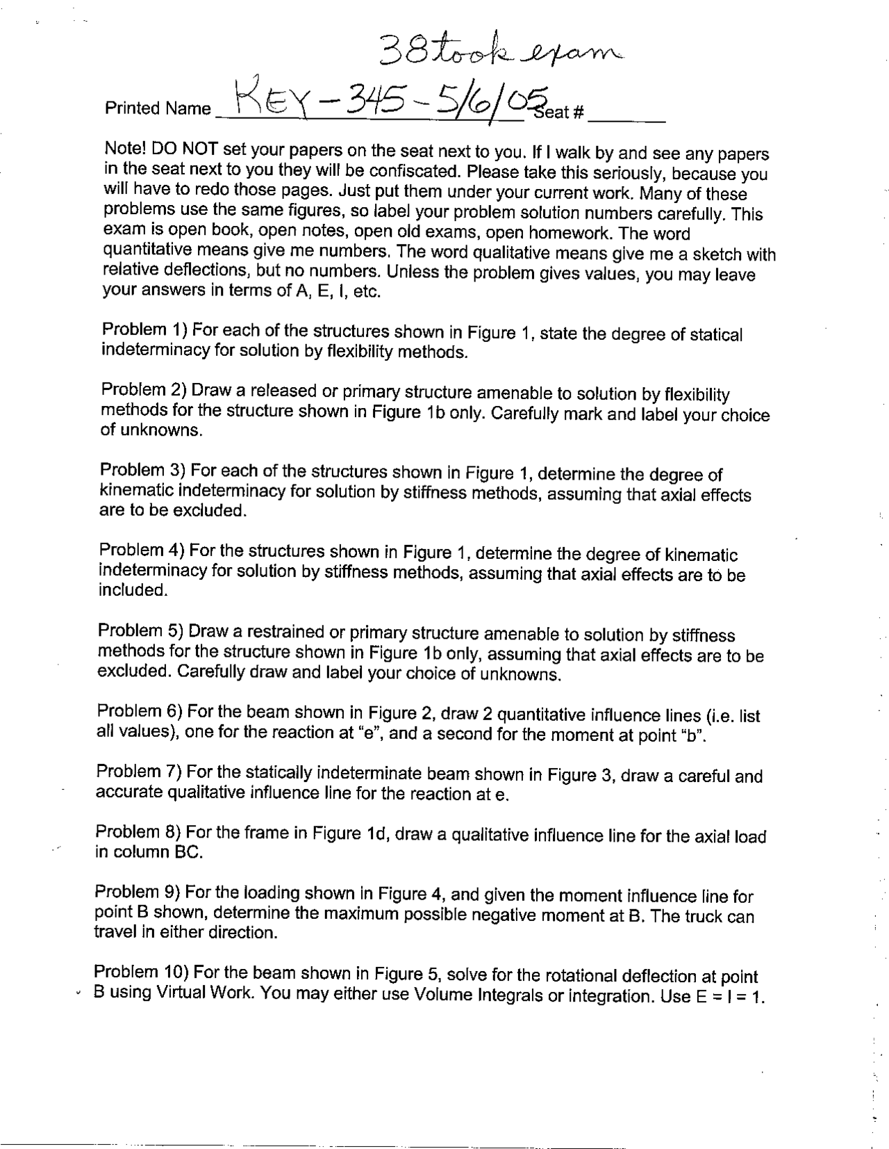15 Questions With Solution Of Theory Of Structures Final Exam Cven