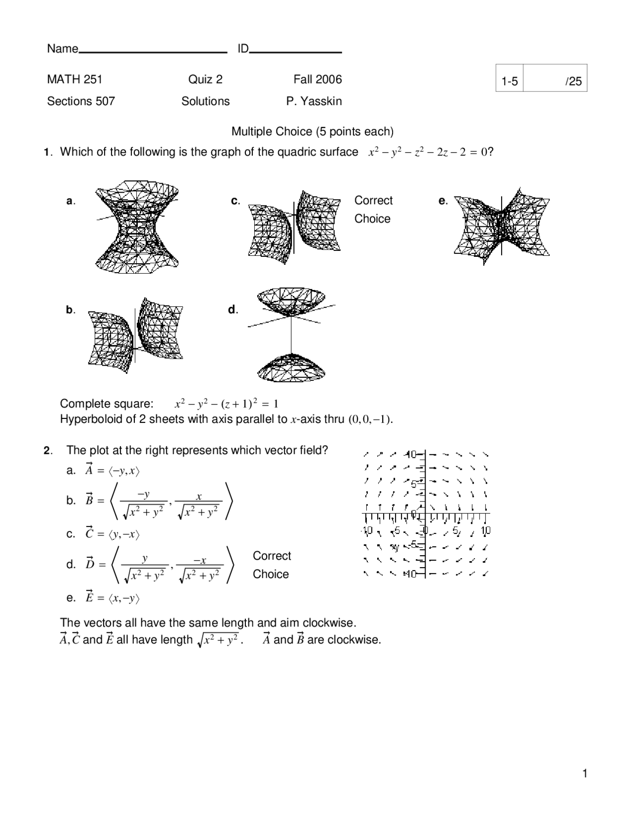 5 Questions With Answers Honor Engineering Math Iii Quiz 2 Math