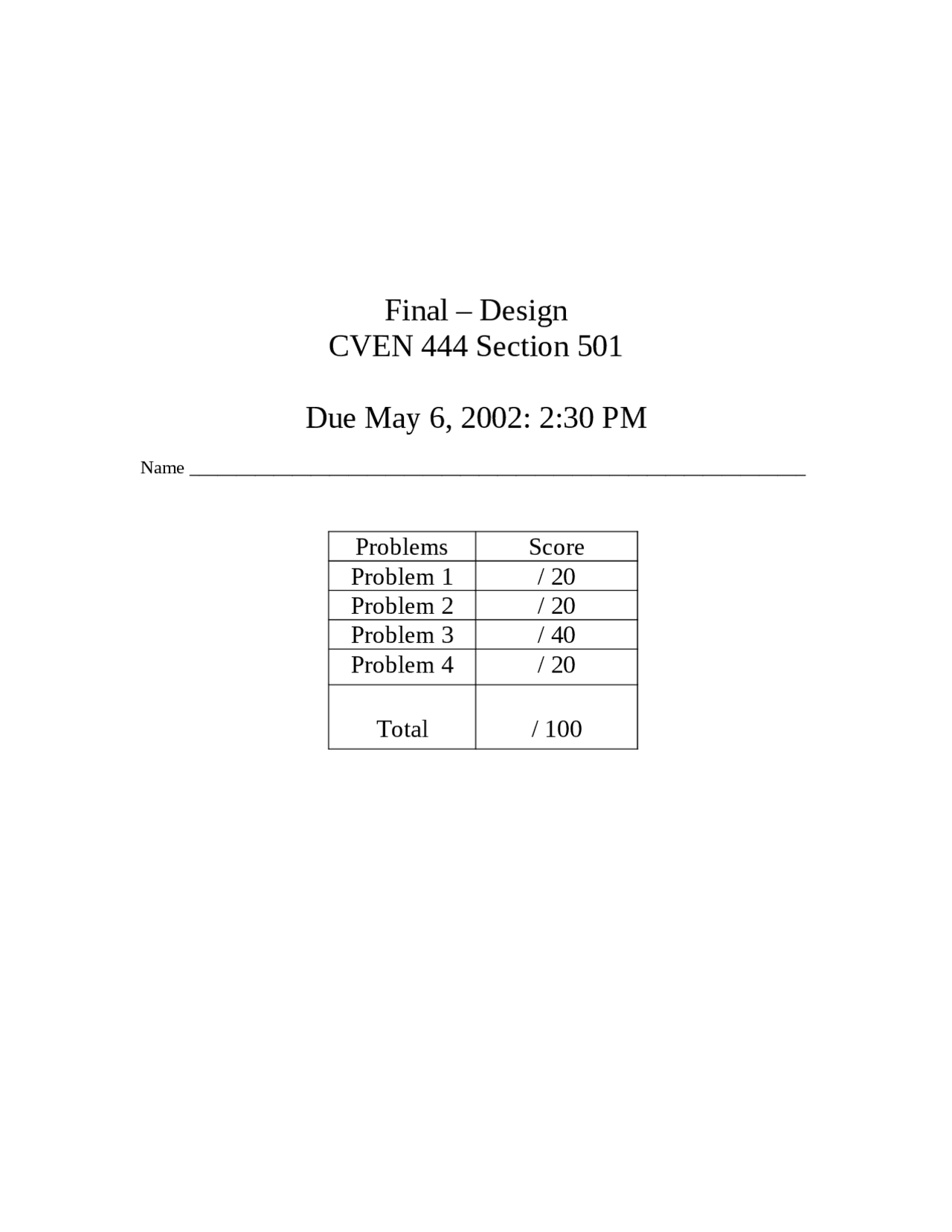 4 Unsolved Problems On Structural Concrete Design Cven 444 Docsity