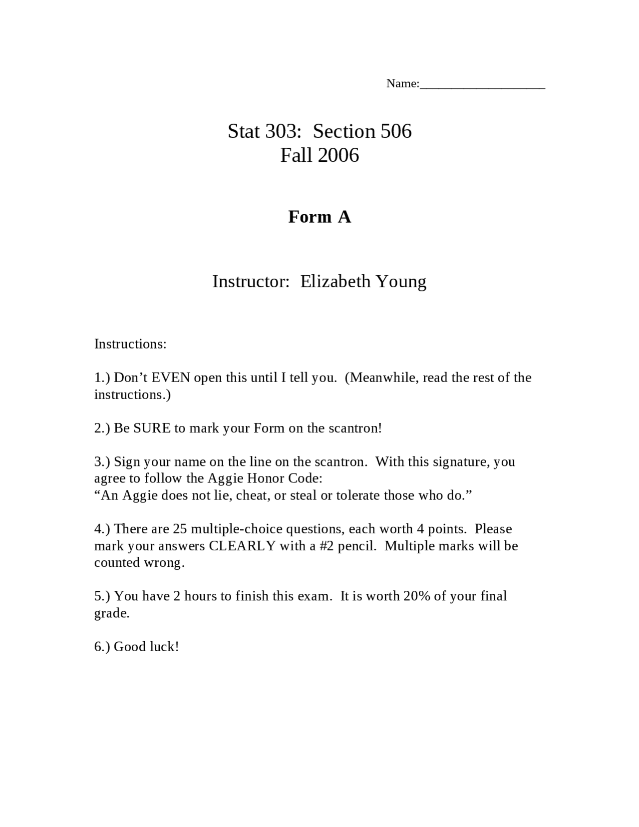 24 Graphs Of Statistical Methods Exam Stat 303 Docsity